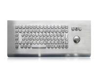 China IP65 Rugged Industrial Metal Keyboard Wall Mount Kiosk Keyboard With Trackball for sale