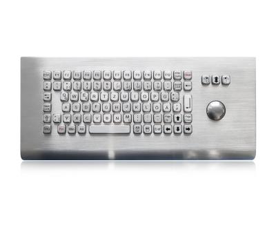 China IP65 Rugged Industrial Metal Keyboard Wall Mount Kiosk Keyboard With Trackball for sale