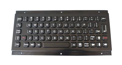 China Brushed Black Titanium Industrial Metal Keyboard High Vandal Proof Panel Mount for sale