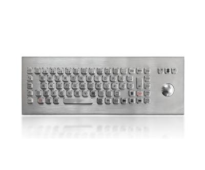 China IP65 Rated Stainless Steel Keyboard With 3 Mouse Buttons For Industrial Applications for sale