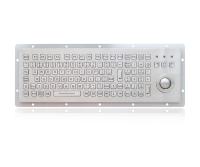 China Industrial Metal Backlit USB Keyboard With 25mm Optical Trackball For Outdoor Application for sale