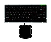 China Compact Ruggedized Keyboard IP65 Sealed Touchpad With 2 Mouse Buttons Backlight Chiclet Keyboard for sale