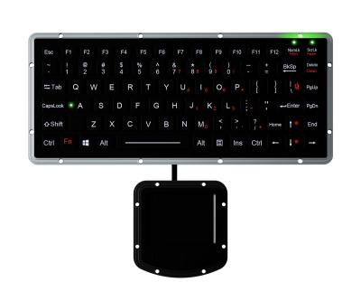 China Compact Ruggedized Keyboard IP65 Sealed Touchpad With 2 Mouse Buttons Backlight Chiclet Keyboard for sale