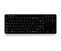 China 110 Keys IP65 Dynamic Waterproof Sealed Silicone Industrial Keyboard With Touchpad And FN Keys for sale