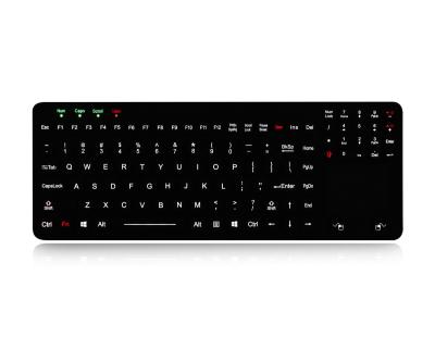 China 110 Keys IP65 Dynamic Waterproof Sealed Silicone Industrial Keyboard With Touchpad And FN Keys for sale