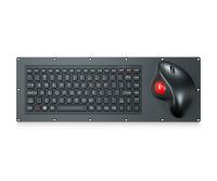 China Military Grade Industrial Keyboard with FN Function Keys and Optical Trackball Mouse for sale