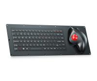 China Military Grade Industrial Keyboard with FN Function Keys and Optical Trackball Mouse for sale