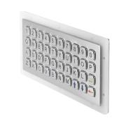 China IP67 40Keys Alphanumeric Stainless Steel Keypad Top Panel Mount Outdoor for sale