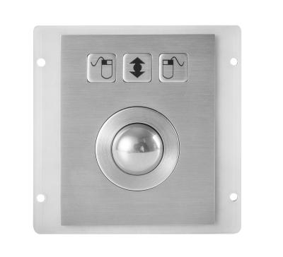 China Vandal Resistant High 800 Dpi Optical Trackball Pointing Device Stainless Steel Long Use Life for sale