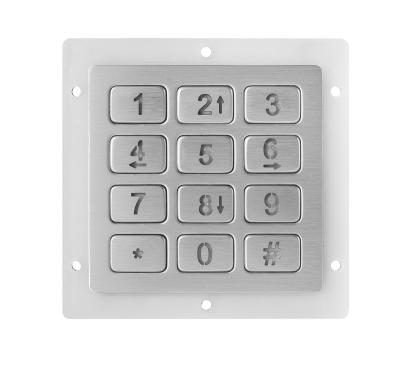 China 12 Keys Metal Keypad compact format IP67 dynamic ISO9001-2015 Certification for sale
