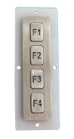 China 4 Keys Compact SMetal Keypad Dot Matrix For Shopping Mall  Information Kiosks  for sale