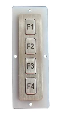 China 4 Keys Compact SMetal Keypad Dot Matrix For Shopping Mall  Information Kiosks  for sale