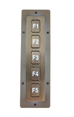 China IP67 0.45 Mm Metal Keypad , Embedded Stainless Steel Waterproof Keyboard For Industrial for sale