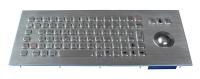 China Ruggedized Metal Optical Trackball Keyboard 25.0mm IP68 84 Keys Weather Proof for sale