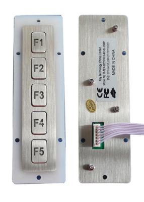 China Vandal Proof Panel Mount Keypad , Industrial Matrix Function Keypad 5 Keys for sale