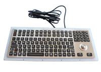China Black Ruggedized Industrial Metal Keyboard 116 Keys IP67 Waterproof for sale