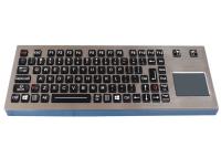 China Ruggedized Desktop Waterproof Keyboard With Touchpad IP68 89 Keys Metal Backlight for sale
