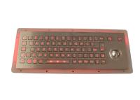 China Stainless Steel Industrial Keyboard With Trackball IP67 Panel Mount 0.45mm Key Travel for sale