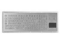 China Panel Mount Metal Mechanical Keyboard Stainless Steel Kiosk With Integrated Touchpad for sale