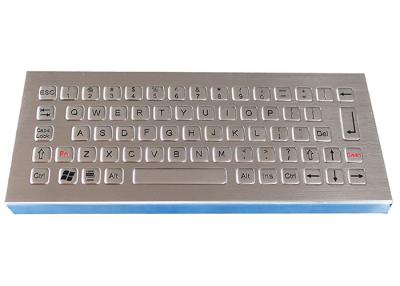 China Ultra Thin Industrial Computer Keyboard 56 Keys IP68 Desktop Stainless Steel Washable for sale
