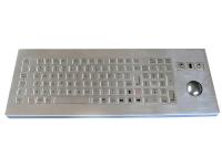 China Waterproof Desktop Metal Industrial Keyboard With Trackball 800DPI 101 Keys for sale