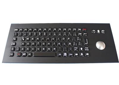China Black Industrial Customized Stainless Steel Keyboard With Trackball 86 Keys for sale