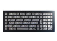 China Industrial Koisk Metal Mechanical Keyboard Black IP67 Rated Washable Top Mounted for sale