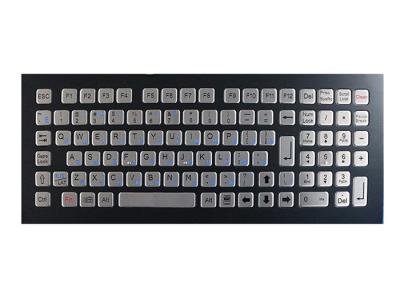 China Industrial Koisk Metal Mechanical Keyboard Black IP67 Rated Washable Top Mounted for sale