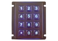 China Industrial Vandal Resistant Keypad Panel Mount Numeric Backlit 12 Keys IP67 Waterproof for sale