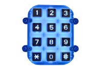 China Panel Mount 12 Keys Metal Mechanical Keyboard Zinc Alloy IP65 For Access Entry Kiosk for sale