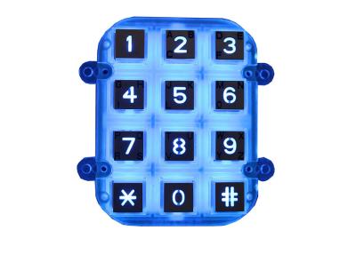 China Panel Mount 12 Keys Metal Mechanical Keyboard Zinc Alloy IP65 For Access Entry Kiosk for sale