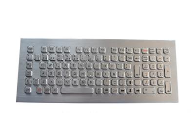 China Desktop Stainless Steel Keyboard 102 Keys IP68 Industrial For Koisk Library for sale