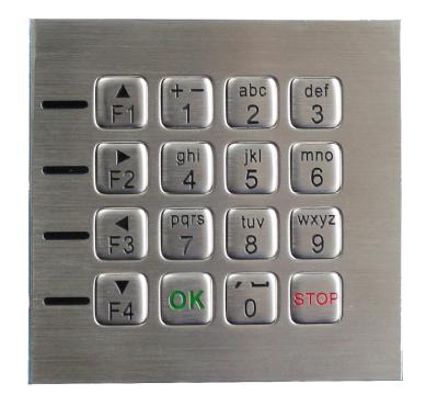 China Washable Metal Mechanical Keyboard 16 Keys IP67 With Excellent Tactile Feeling for sale