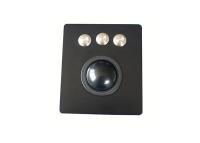 China Mechanical Trackball Industrial Pointing Device Vandal Proof With Black Titanium Plate for sale