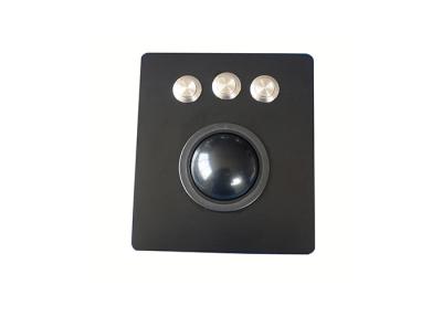 China Mechanical Trackball Industrial Pointing Device Vandal Proof With Black Titanium Plate for sale