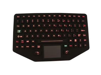 China Military Ruggedized Silicone Keyboard with Backlit Touchpad EMC Standard for sale