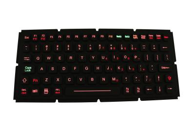 China Ruggedized Computer Silicone Rubber Keypad IP67 EMC USB PS2 Wired With Backlit for sale