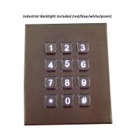 China Waterproof IP67 Stainless Steel Keypad RS232 12 Keys Panel Mount Keypad for sale