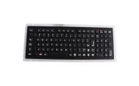 China Compact Format 2.0mm Key Travel Black Metal Keyboard dynamic waterproof for sale