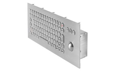 China Vandal Resistant Rugged Industrial Keyboard With Trackball Top Panel for sale