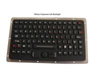 China EMC Panel Mount Rubber Rugged Military Keyboard With Backlight for sale