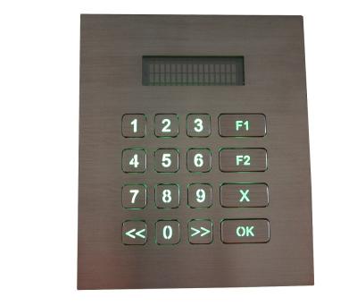 China Stainless Steel VFD Display Backlight RS232 Metal Keypad IP67 for sale
