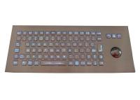 China Vandal Proof Backlit Industrial Keyboard With Trackball IP67 for sale