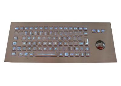 China Vandal Proof Backlit Industrial Keyboard With Trackball IP67 for sale