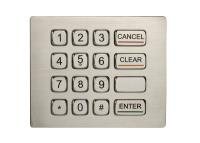 China 4x4 IP67 Panel Mount Numeric Keypad Vandal Proof Stainless Steel for sale