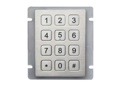 China Antibacterial Washable Metal Industrial Keypad 4x4 Atm Machine Keypad for sale