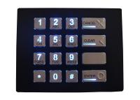China Dot Matrix IP67 Dynamic Vandal Proof Backlit Keypad For Bank Kiosk for sale