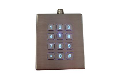 China Stroke 0.45mm IP68 Dynamic Desktop Backlit Keypad Vandal Scratch Proof for sale
