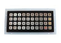 China Dynamic Waterproof Metal Keypad IP67 Stainless Steel 40 Keys Titanium for sale
