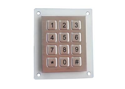 China IK09 ESD Metal Numeric Keypad SUS304 Brushed For Bank Kiosks for sale